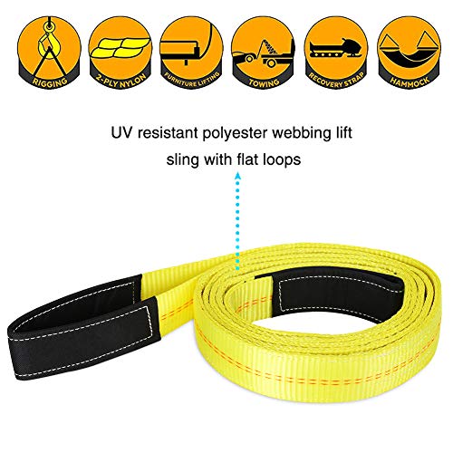 Trekassy 2 Pack 10' x 2" Lift Sling Straps 10,000 Pound Capacity | Pricepulse