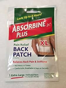 Amazon.com: Absorbine Jr. Medicated Patch Pain Relief Back Patch 1 ea ...