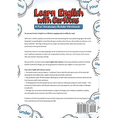 Buy Learn English With Cartoons: A Fun Vocabulary Builder Workbook ...