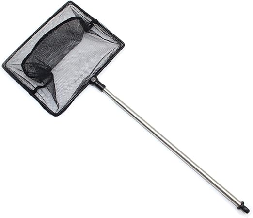 Pawfly 6 Inch Large Aquarium Fish Net with Extendable 9-24" Long Handle ...