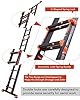 LANBITOU Ladder, A Frame 5 Step Ladder Extension, 17 Ft Anti-Slip Multi ...