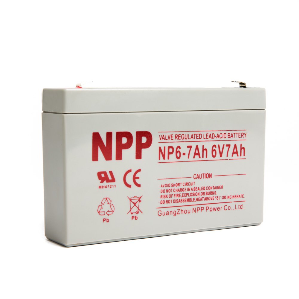 Buy NPP NP6-7Ah Rechargeable Sealed Lead 6V 7 Ah Battery for 6 Volt Kid ...