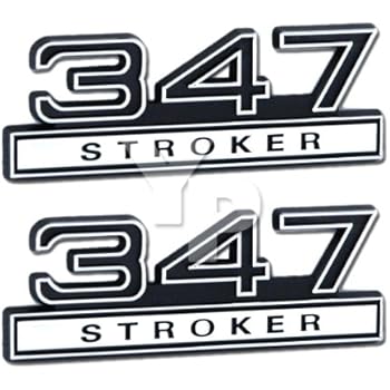 Amazon.com: 347 Stroker Engine Black & Chrome Trim Emblems - Pair ...