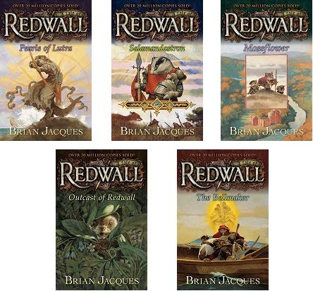 Brian Jacques Redwall 5 Book Set; Pearl of Lutra, Salamandastron ...