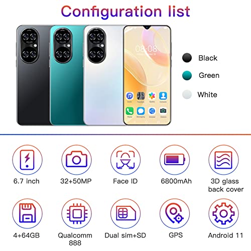 Buy HSHOR Unlocked Smartphone Unlocked Android Smartphone, 6.7 inch ...