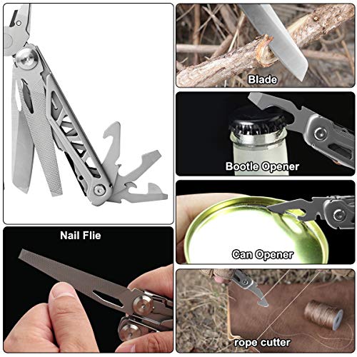 15-in-1 Multitool, Foldable and Self-Locking Multitool knife Kit with ...