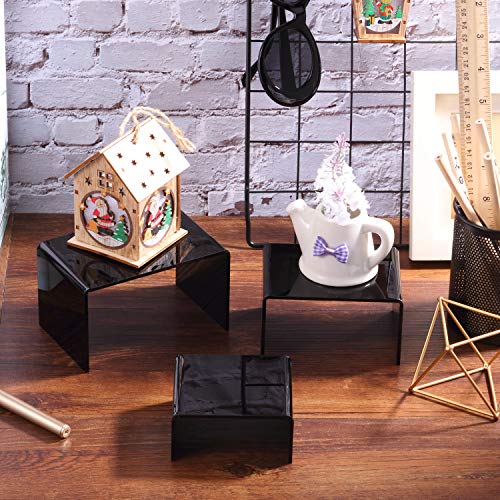 Chuangdi 2 Sets Acrylic Display Risers, Clear Product Stand, Jewelry ...