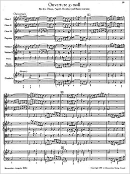 TELEMANN - Obertura en Sol menor TWV:55/G4 Partitura Director Urtext ...