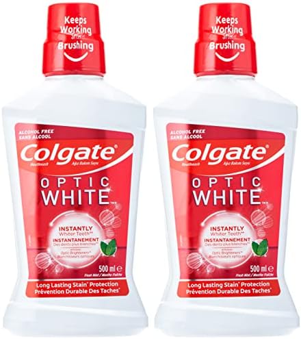 Colgate Optic White Whitening Mouthwash, 500 ml - 2pack price in UAE ...