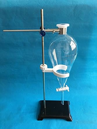 2000ml Glass Separatory Funnel Set, with PTFE Stopcock and Ring Stand ...