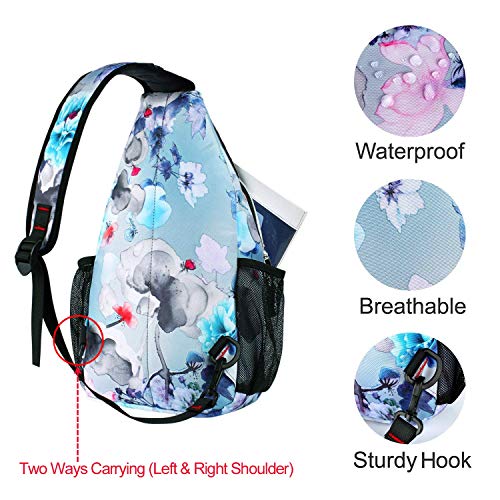 MOSISO 13 inch Sling Backpack, Multipurpose Hiking Daypack Outdoor Rope ...