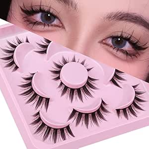 Amazon.com: Cosplay Eyelashes Doll Anime Lashes Mink Japanese Spiky ...