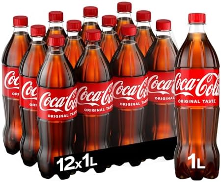 Coca-Cola Original Taste, Pack of 12 Bottles x1L, Crisp Coke Soft ...