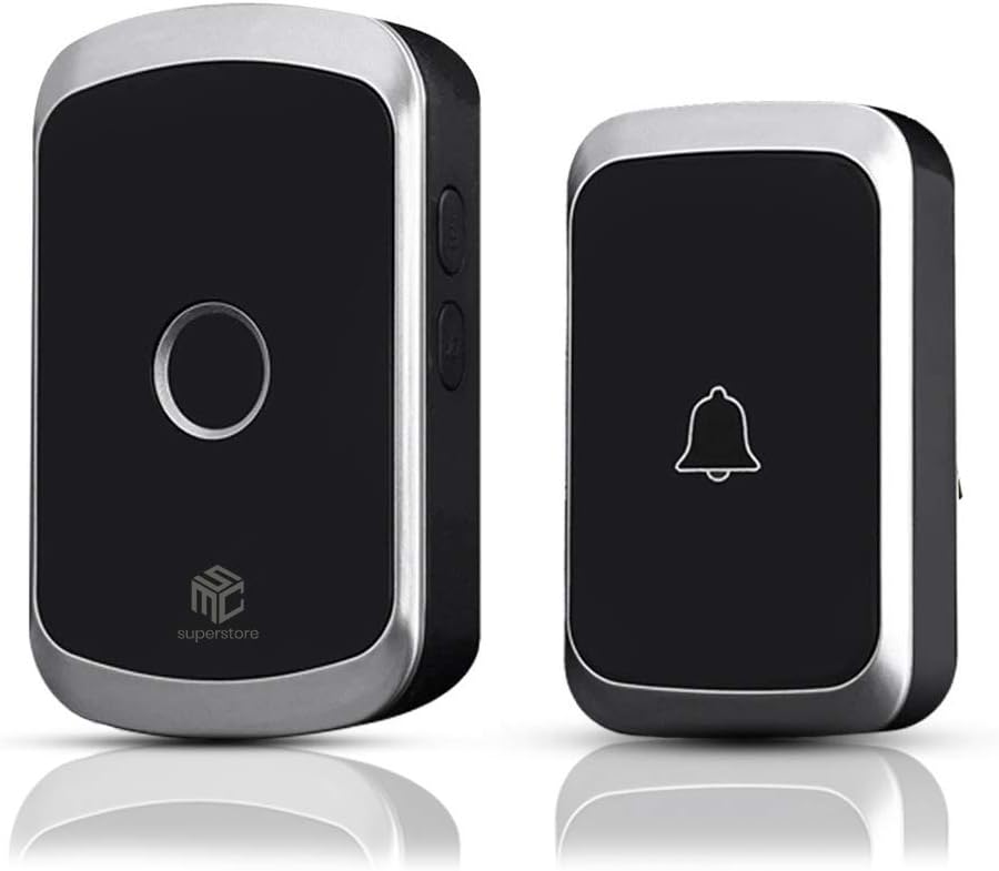 Sonnette de porte sans fil MSC étanche à piles 300 m ultra longue ...