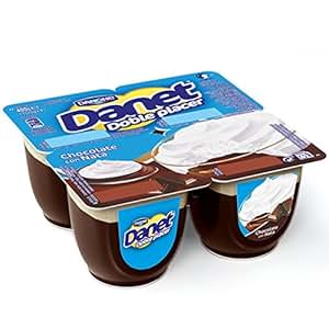 Danone Danet - Doble Placer: Chocolate con Nata, Pack 4 x 100 g: Amazon ...