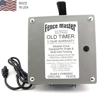 Amazon.com: Old Timer by Fence Master | Powerful 7 Mile 16,000 Volt Low ...