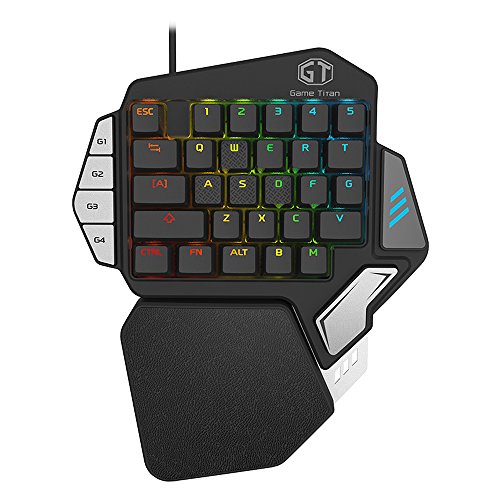 MOSTOP Gaming Keyboard One-Handed Keyboard Single Hand Keyboard T9X One ...