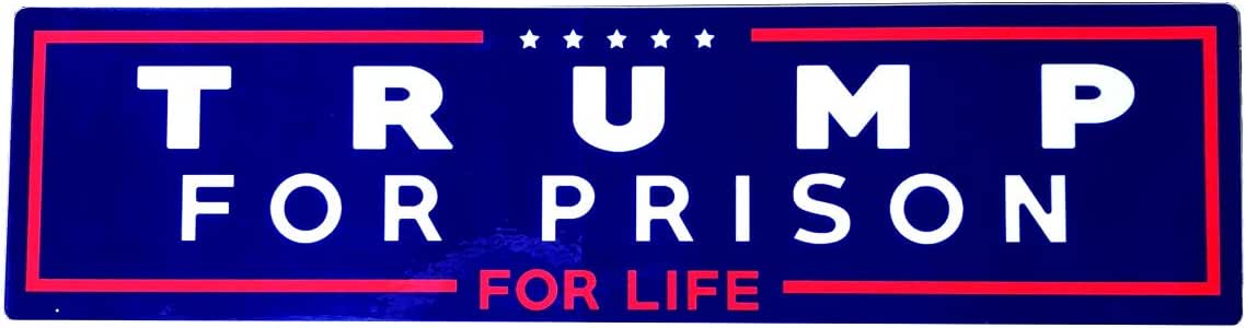 Amazon.com: Trump for Prison Bumper Sticker (4” x 11”)