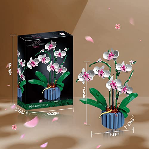 Orchid Flowers Bouquet Building Set for Adults, Orchid Flower Botanical ...
