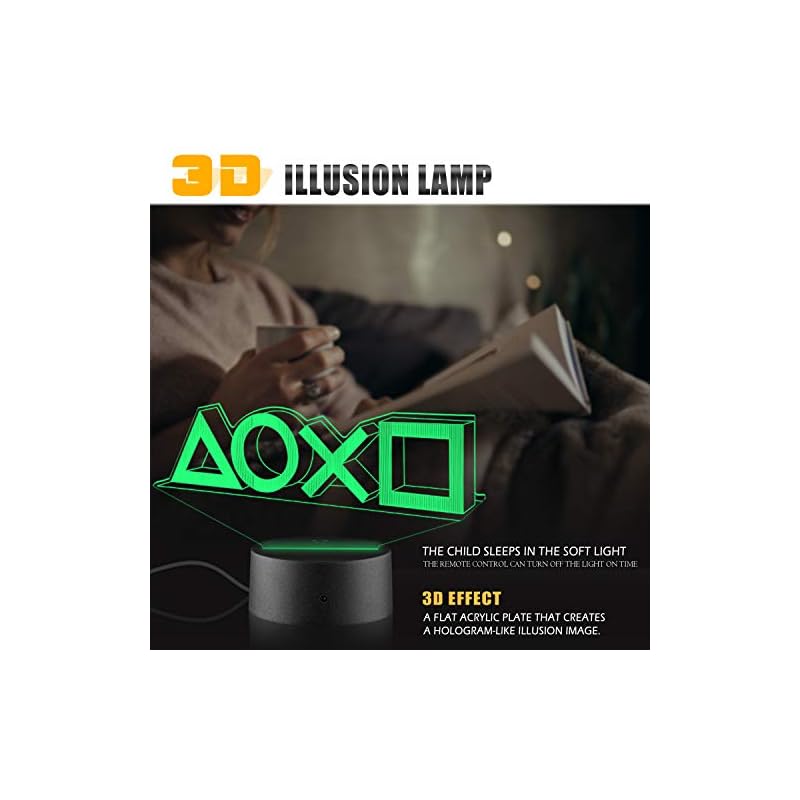 Xpassion Game Player Gift 3D Illusion Night Light 16 Multicolors USB ...