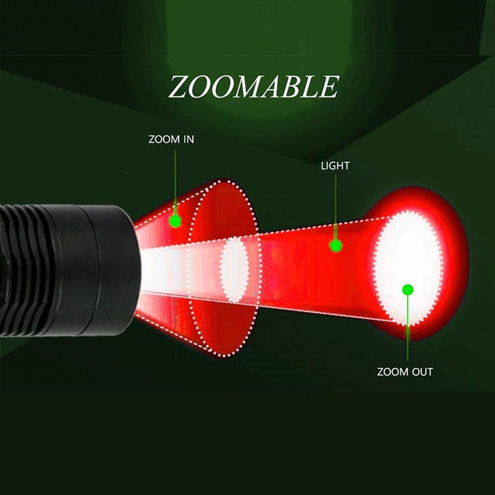 LUXJUMPER Red Light Hunting Torch, 300 Yards Red LED Flashlight with ...