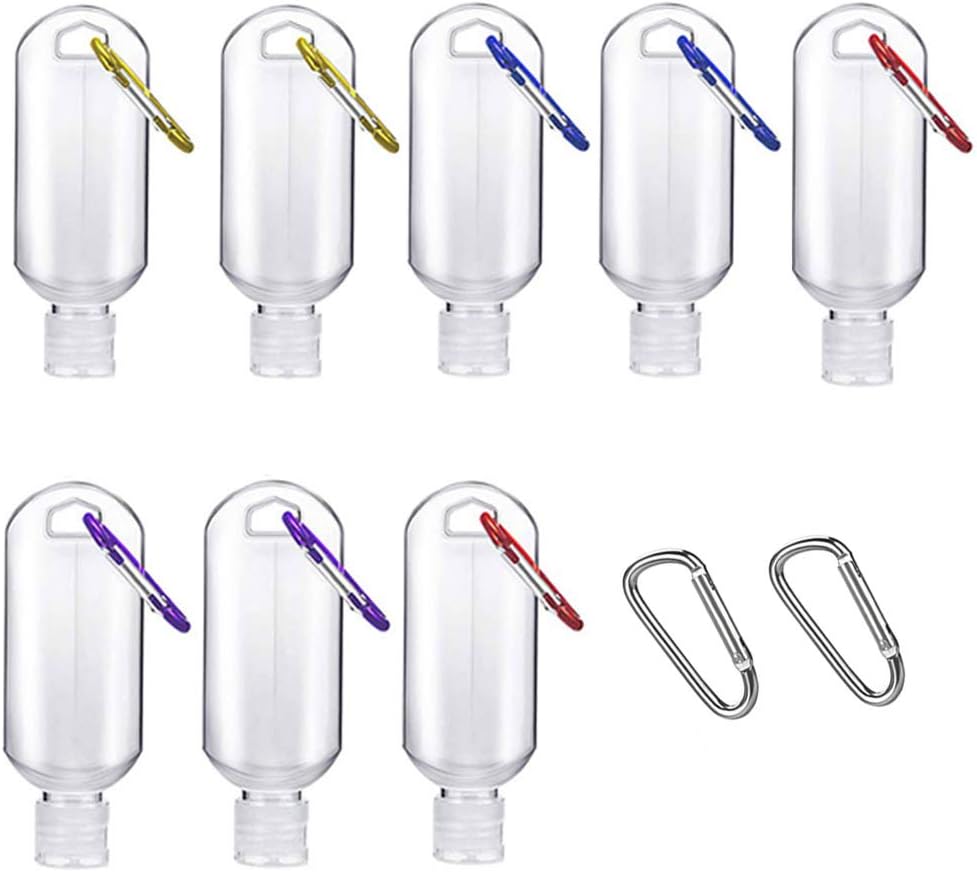 11 Pack Travel Bottles Set – 10 Pcs 50ml Refillable Bottles with Clips ...
