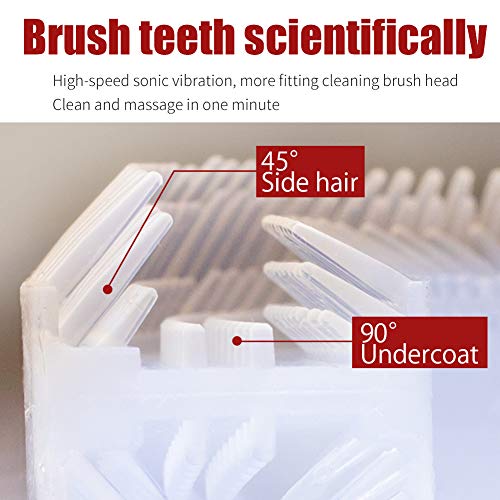 Ultrasonic Automatic Toothbrush 360° Electric Sonic Toothbrush Kit with ...