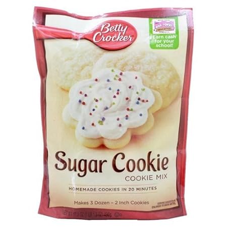 Amazon.com : Betty Crocker Cookie Mix, Sugar, 17.5 oz Pouches, 12 pk ...