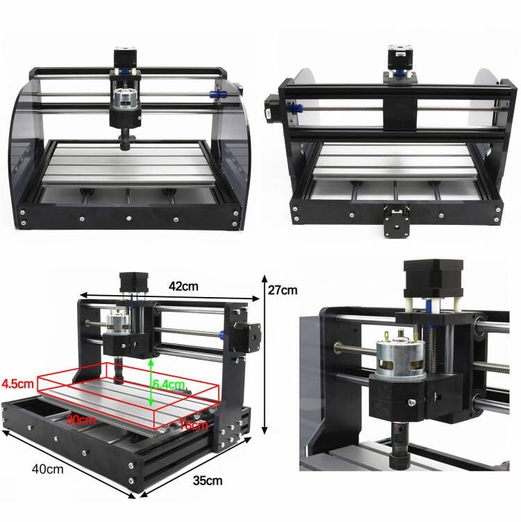 CNCTOPBAOS CNC 3018 Pro Max 3 Axis Desktop DIY Mini Wood Router Kit Engraver Woodworking PCB PVC ...
