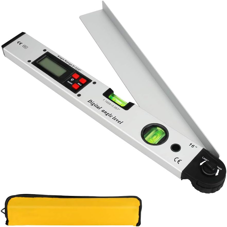 Digital Protractor Angle Finder Ruler Achort 400mm/16 inch Aluminum ...