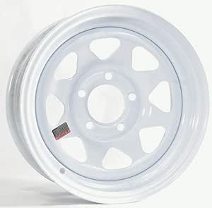 Amazon.com: 15" White Spoke Trailer Wheel (5x4.5) Bolt Circle: Automotive