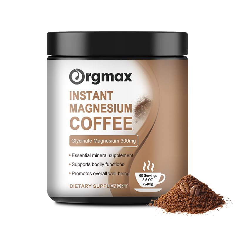 300mg Magnesium Glycinate Instant Coffee Powder, High Potency Magnesium ...