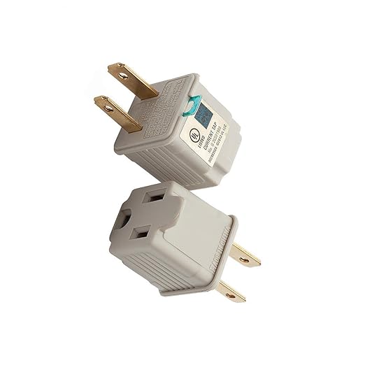 Amazon.com: TENINYU Grounded Adapter 3-Prong to 2-Prong Outlet ...