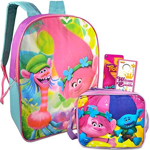 Trolls World Tour School Backpack Set For Girls ~ 5 Pc Bundle With 16 ...