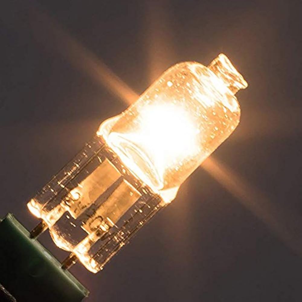 12 Volt 50 Watts GY6.35 T4 Halogen Light Bulb With Glass 2-Pin, 300/900 ...