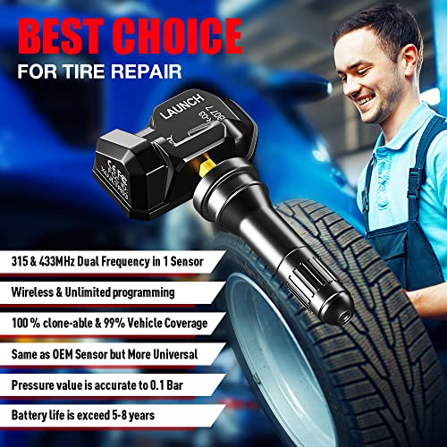 LAUNCH LTR-01 Programmed Tire Pressure Monitoring System RF Dual ...