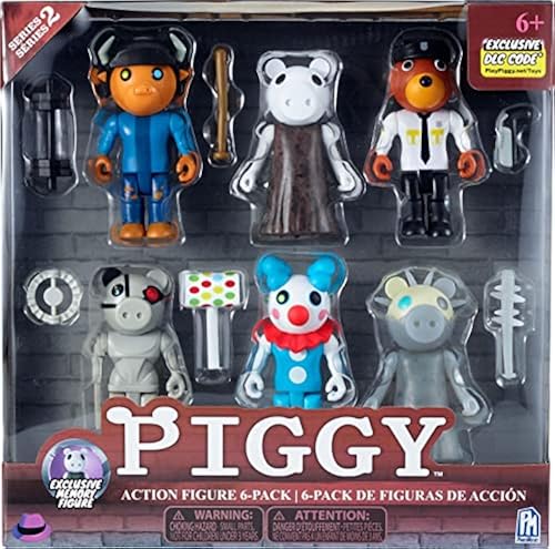 PIGGY Action Figure 6 Pack - Six 3.5" Articulated Buildable Toys with ...