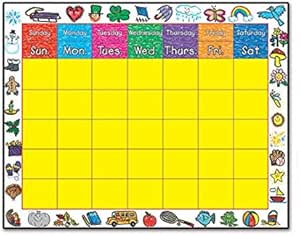 Amazon.com : Carson Dellosa Calendar: Kid-Drawn Border Calendar (0395 ...