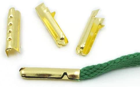 Amazon.com: 100 Pcs Shoelace Tip Aglet Ends Bullet Metal Lock Clips Replacement for Shoe Lace Gold