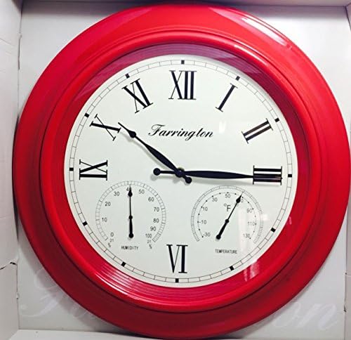Stylish Weather Station Wall Clock With Humidity and Temperature ...