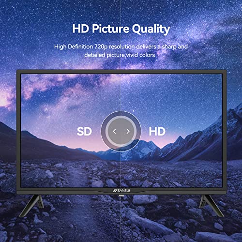 SANSUI ES24Z1, 24 inch HD (720P) LED TV with Built-in HDMI, USB, VGA ...