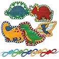 Amazon.com: Stephen Joseph Lacing Cards, Dino : Toys & Games