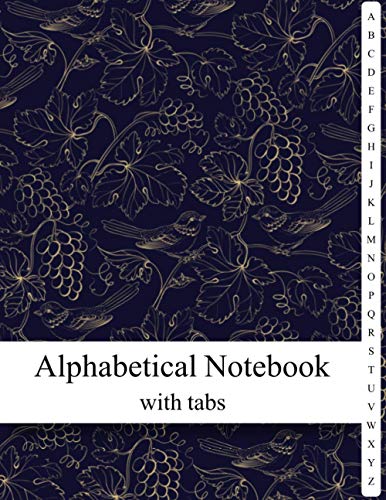 Amazon.com: Notebook with Alphabetical Tabs: Lined-Journal Organizer ...
