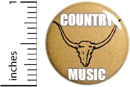 Amazon.com: Country Music Button Tough Bull Skull Backpack Pin Jacket ...
