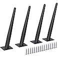 Amazon.com: FIVEPEARS 4 PCS 12 Inch Heavy Duty Matte Black Metal Slant ...