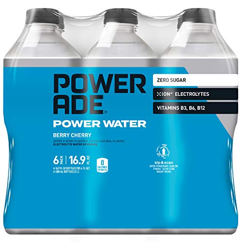 POWERADE Power Water, Berry Cherry, Zero Sugar Zero Calorie ION4 ...