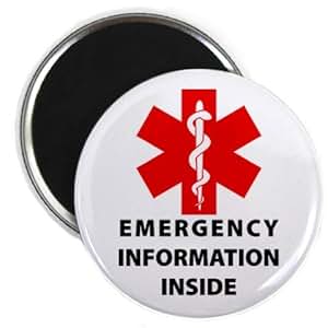 Amazon.com: EMERGENCY INFORMATION ALERT 2.25 Fridge Magnet ...