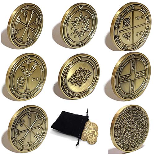 Mua King Solomon Seal Coin Talisman + 72 Names of god Kabbalah Set of 7 ...