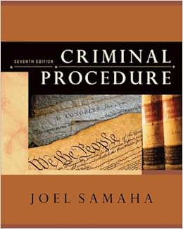 Criminal Procedure: Samaha, Joel: 9780495095460: Amazon.com: Books