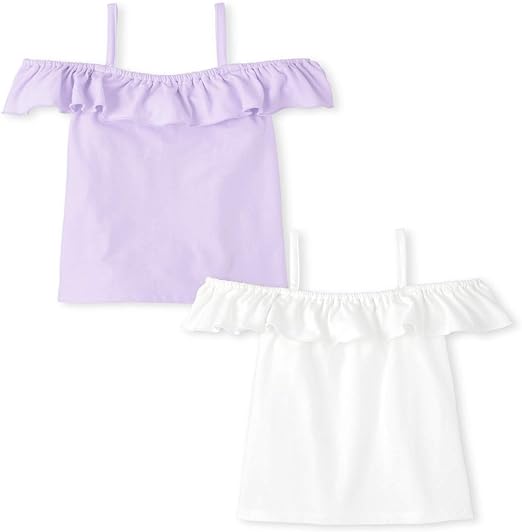 The Children's Place Girl's Cold Shoulder Top, Pack of Two 0: Amazon.co ...